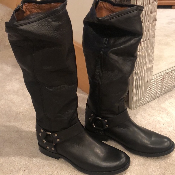 Frye | Shoes | New Frye Tall Leather Moto Boots | Poshmark